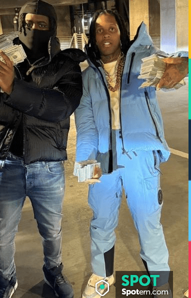 Amiri Blue Crystal 'MA-1' Sneakers worn by Lil Durk on the Instagram ...