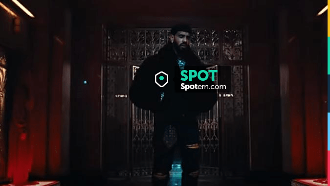 Amiri Brown Faux Fur Oversized Bomber Jacket worn by Anuel AA in Luces ...