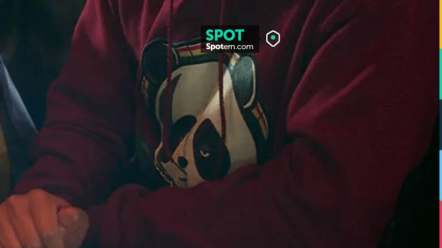 Maroon Panda Hoodie worn by Bruce Sun (Sam Song) in The Brothers Sun TV ...