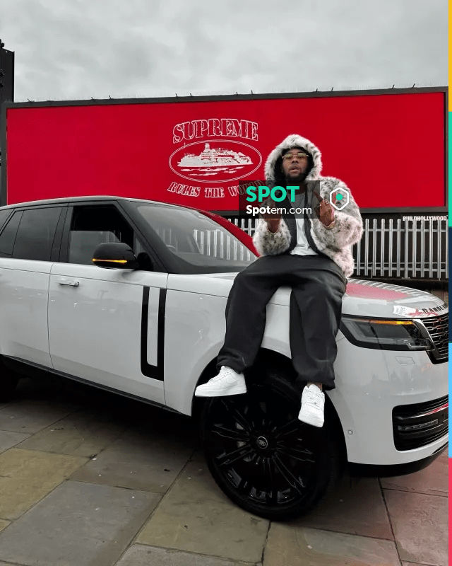 The Corteiz hooded fur jacket worn by Clint419 aka Clint Ogbenna on his Instagram account ...