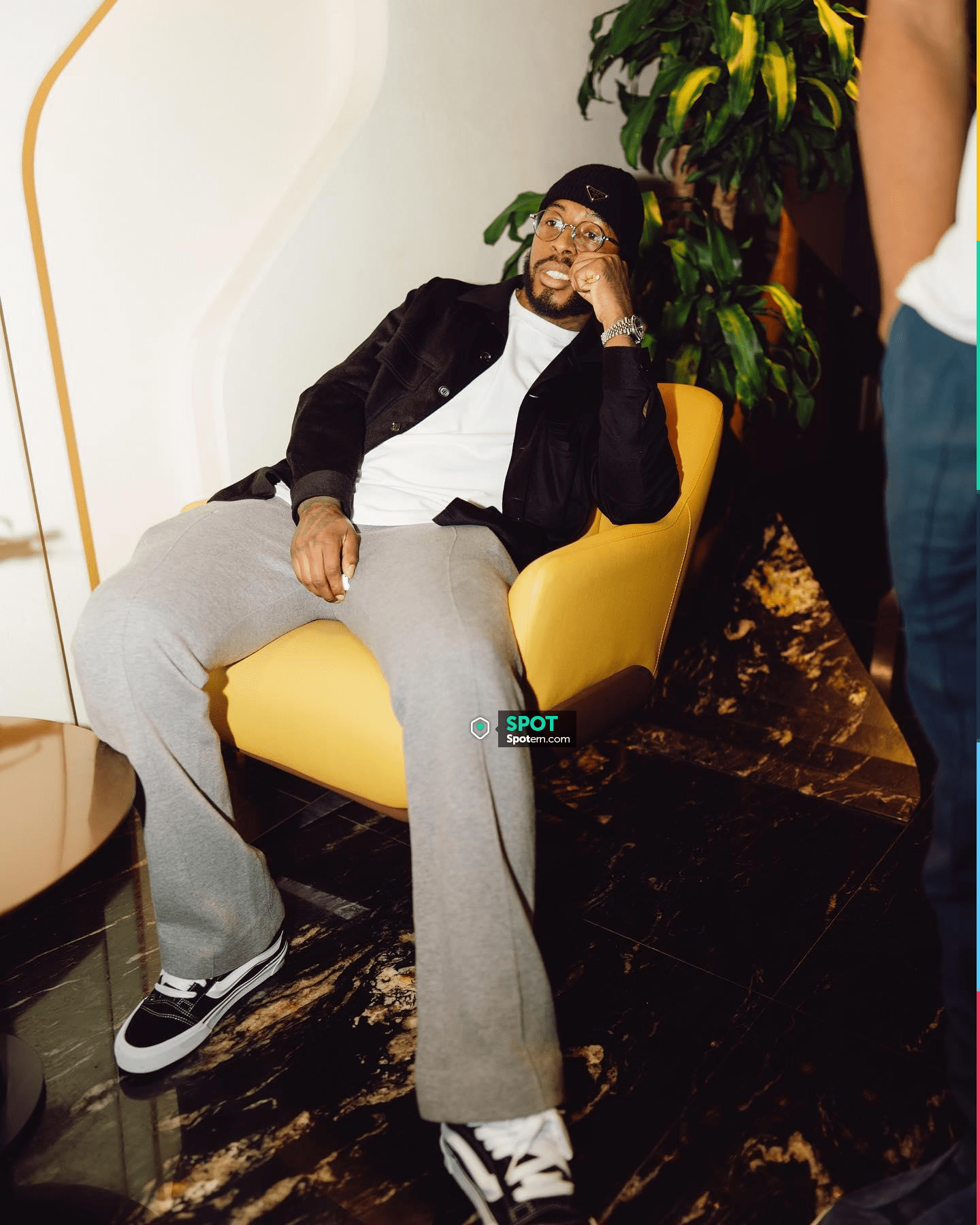 Louis Vuitton Grey 'LV Pin' Trackpants worn by Presnel Kimpembe on the ...