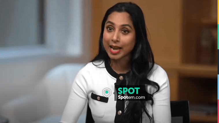 J. Crew Vintage Rib Lady Jacket In Ivory worn by Roshini Raj as seen in ...