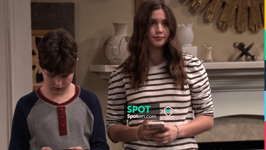 Veronica Beard Waldorf Striped Tee worn by Grace (Sofia Capanna) as ...