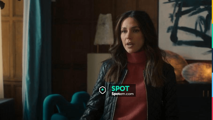 Maje Quilt­ed Leather Jack­et worn by Maya Stern (Michelle Keegan) as ...