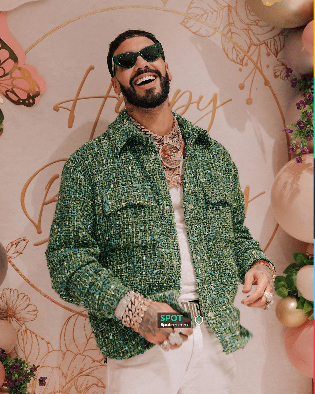 Amiri White & Silver 'Core Logo' Belt worn by Anuel AA on the Instagram ...