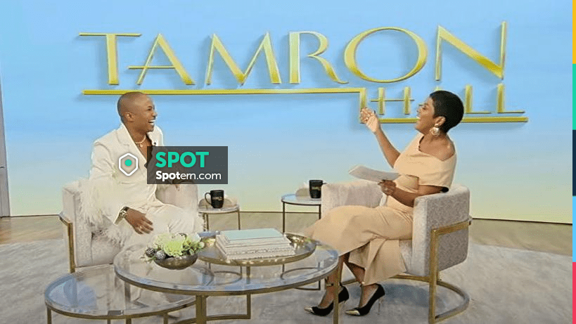 Lapointe Doubleface Satin Broad Shoulder Blazer worn by Malcom Harris ...