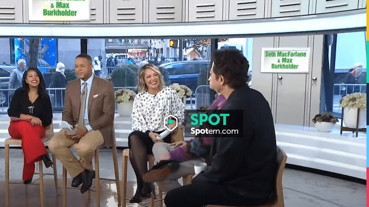 Reiss Jolie Lips Print Long Sleeve Top worn by Dylan Dreyer as seen in ...