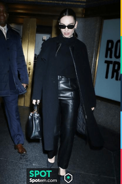 Manolo Blahnik Black Suede BB Pump worn by Lily James at The Kelly ...