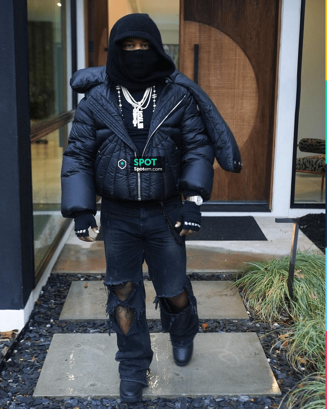 Moncler x Rick Owens Black 'Tonopah' Puffer Jacket worn by Rylo ...