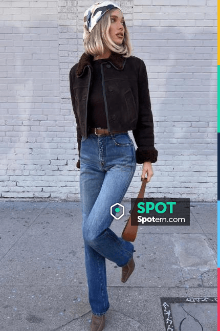 Reformation Cynthia High Rise Straight Long Jeans worn by Elsa Hosk on ...