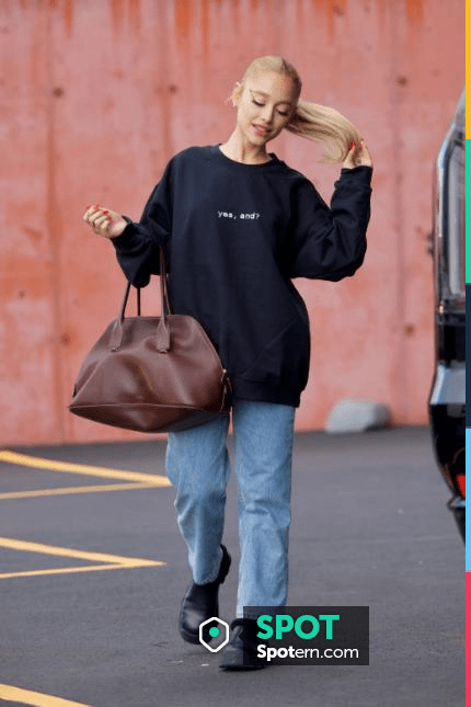 Proenza Schouler Stomp Shearling Mules worn by Ariana Grande in Los ...
