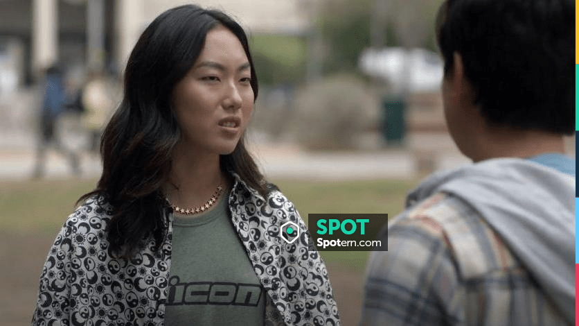 Topshop Yin Yang Boxy Short Sleeve Cotton Shirt worn by Grace (Madison ...