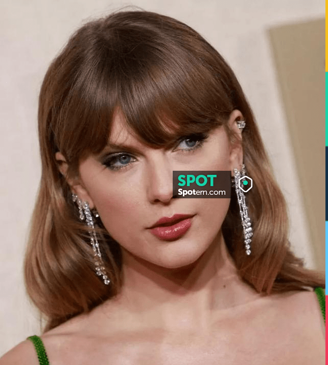 De Beers Arpeggia Three Line Earrings In White Gold worn by Taylor ...