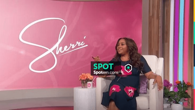 Carolina Herrera Floral Jacquard Fit & Flare Dress worn by Sherri Shepherd as seen in Sherri on ...