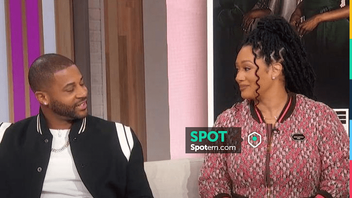 Louis Vuitton Damier Tweed Cropped Bomber Jacket worn by Crystal ...