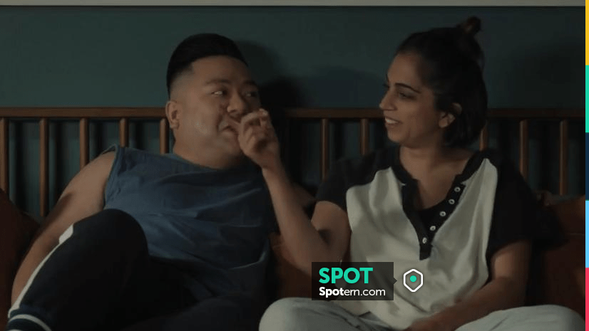 We The Free Eyes Closed Hen­ley worn by Camille Pham (Rakhee Morzaria) as seen in Run The Burbs ...