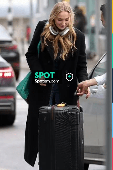 All Saints Son­nie Asym­met­ric Wool Blend Coat worn by Sophia Turner ...
