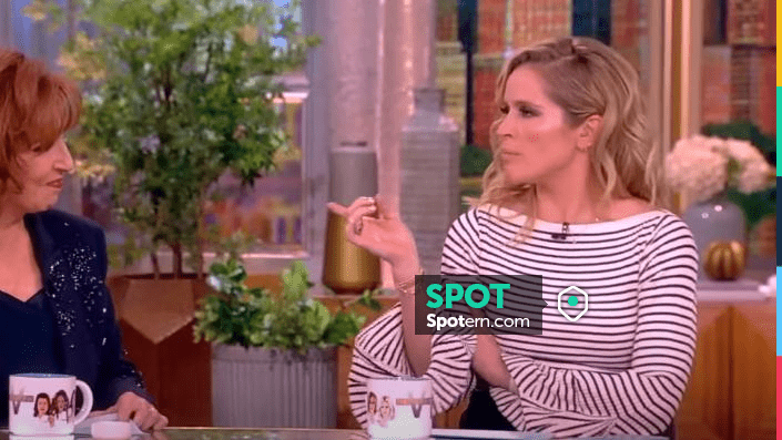 A.L.C. Aster Stripe Flare Cuffer Sweater porté par Sara Haines comme on ...