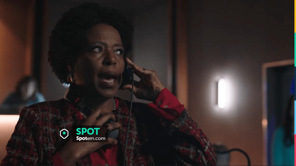 Misook Plaid Tweed Knit Jacket worn by Norah Ellington (Deneen Tyler ...