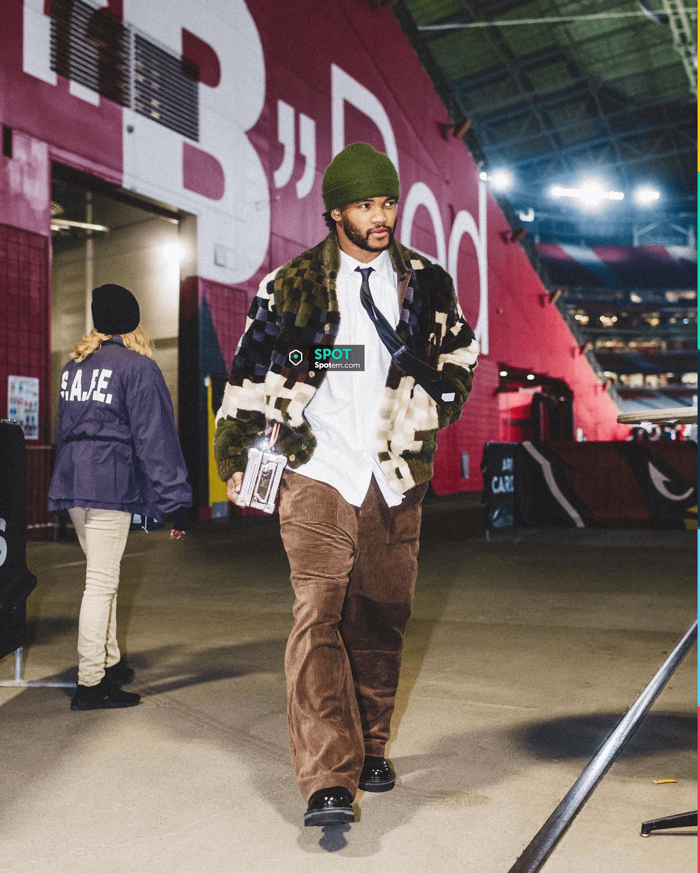 Louis Vuitton Camo Damier Mink Jacket worn by Kyler Murray on the ...