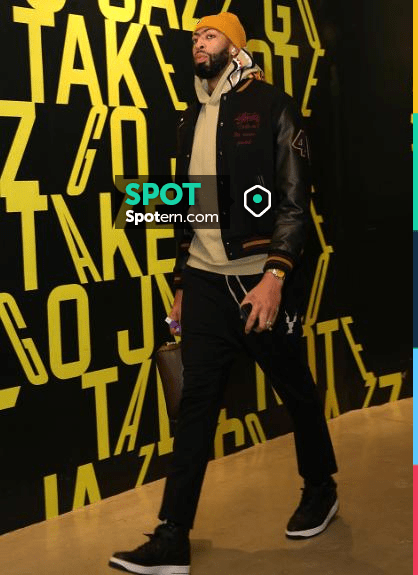 Stüssy Black 8 Ball Varsity Jacket worn by Anthony Davis on the ...