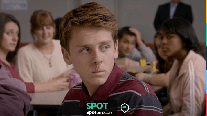Club Room Po­lo Striped Long Sleeve Shirt worn by Eli Moskowitz (Jacob Bertrand) as seen in ...
