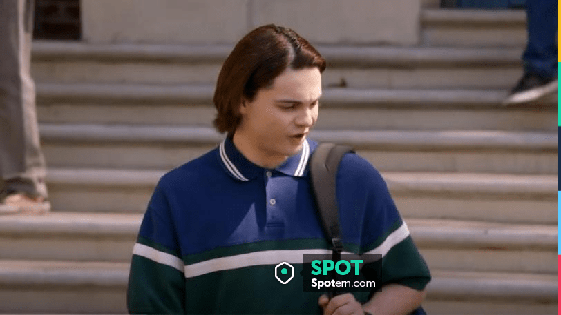 Structure Blue and Green Polo-Shirts worn by John Bennett (Max ...