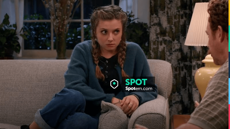 Zara Ribbed Long Sleeve Top with Snaps in Black worn by Blaire Bennett ...