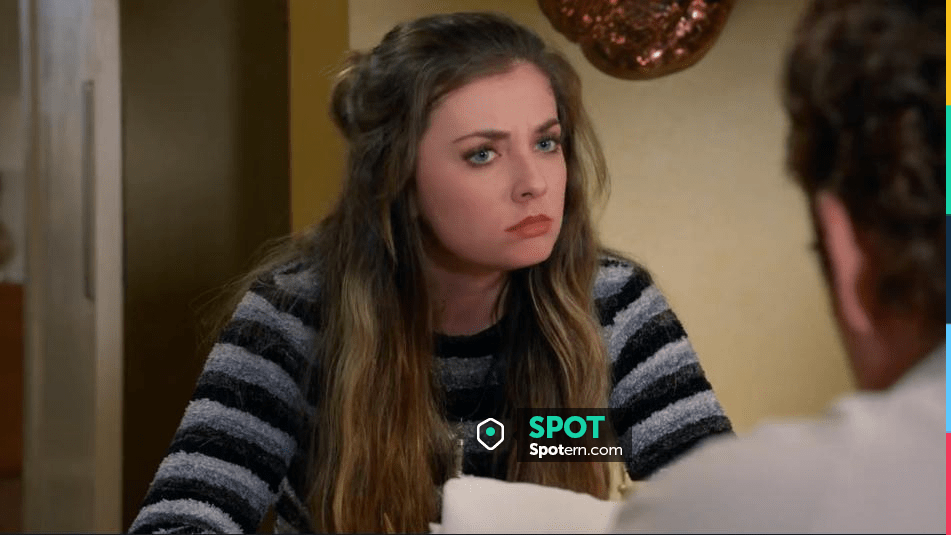 Knitworks 90s Fuzzy Striped Sweater worn by Blaire Bennett (Giorgia ...