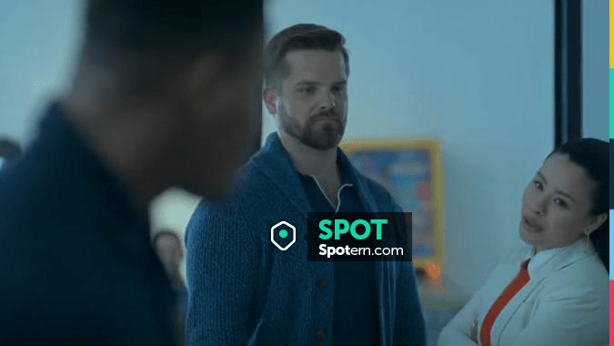 Faherty Cash­mere-Blend Cardi­gan worn by Evan Speck (T.J. Linnard) as ...