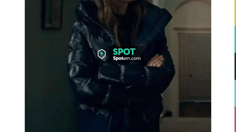 Black Puffer Hooded Jacket of Maya Stern (Michelle Keegan) in Fool Me ...