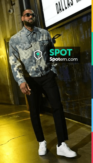 Louis Vuitton Blue Damier Camo Denim Jacket worn by LeBron James on the ...