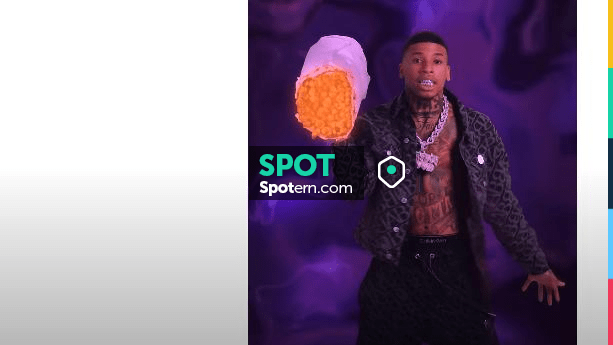 Bape Black Monogram 'Metal One' Denim Jacket worn by NLE Choppa in ...