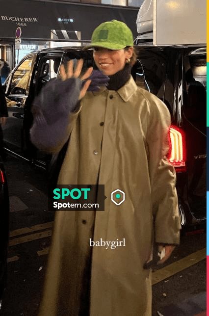 The Row Devitt Coat worn by Taylor Russell in Paris on January 19, 2024 ...