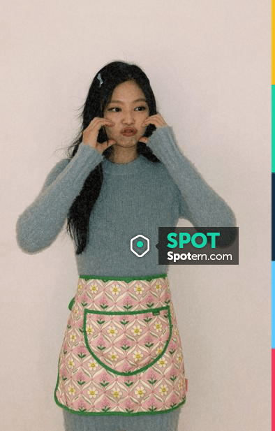 Ami Paris Turtleneck Wool-Blend Minidress worn by Jennie Kim at ...