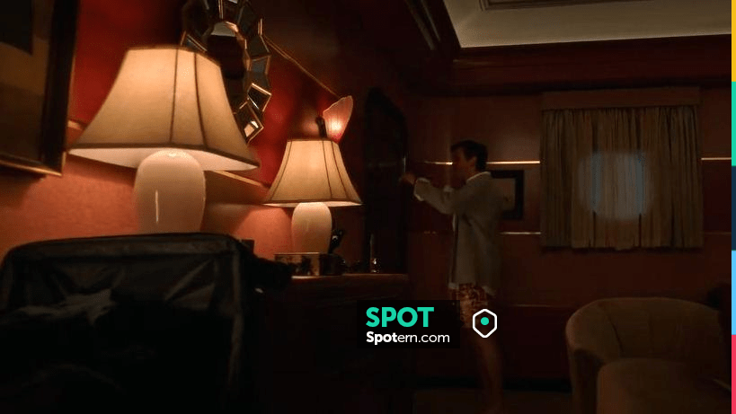 Amiri Patterned Silk Srawstring Shorts worn by Tripp (Jack Cutmore ...