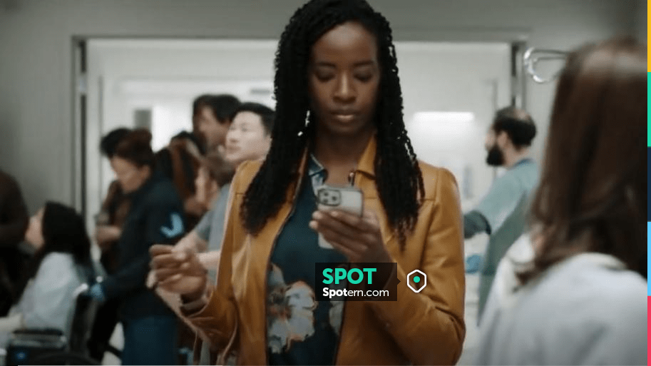 Coach Leather Tailored Bomber Jacket With Piecing worn by June Curtis ...