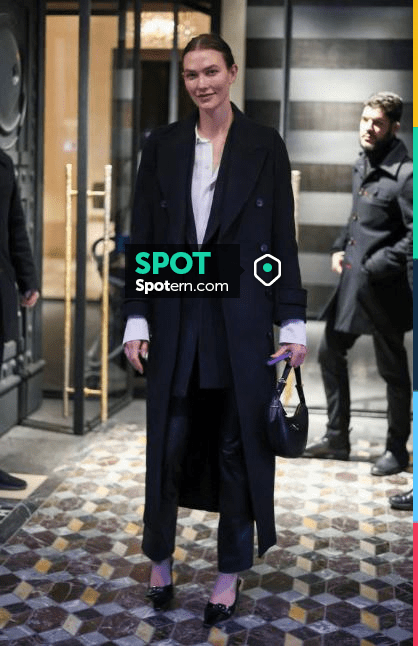Wardrobe.Nyc Hailey Bieber Double-Breasted Wool Coat worn by Karlie Kloss in Paris on January 21 ...