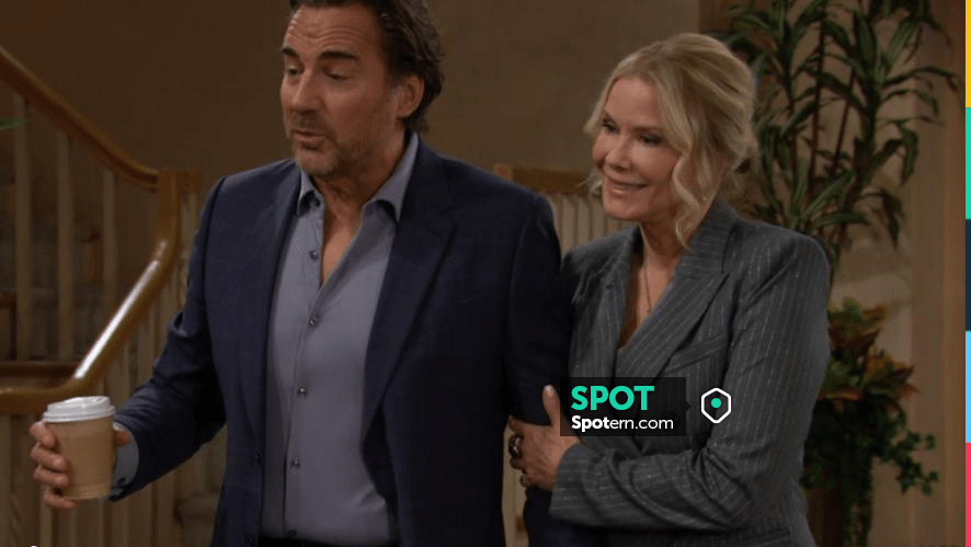 Ramy Brook Collins Metallic Pinstripe Jacket worn by Brooke Logan ...
