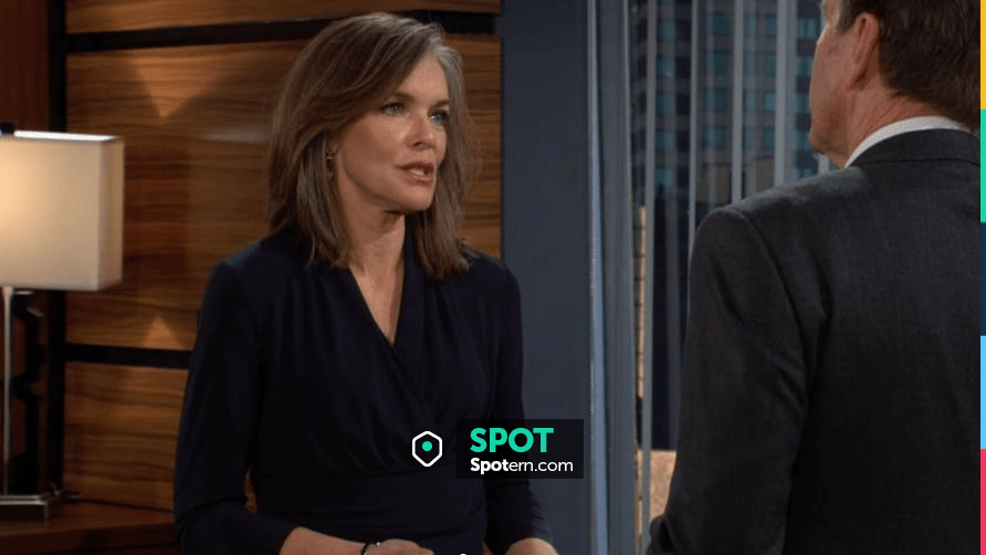 Top de manga larga The Fold London Clever Crepe Belleville en azul ...