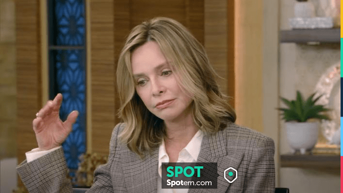 Michael Kors Collection Georgina Glen Plaid Blazer worn by Calista ...