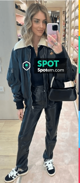 The Attico Anja Black Bomber worn by Chiara Ferragni on her Instagram ...