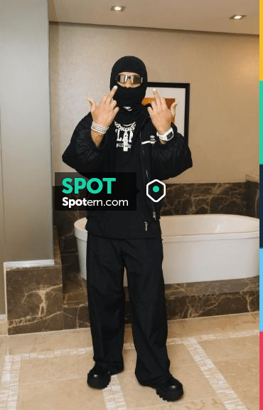 Balenciaga Black 3B Sports Icon Layered Track Jacket worn by Lil Baby ...