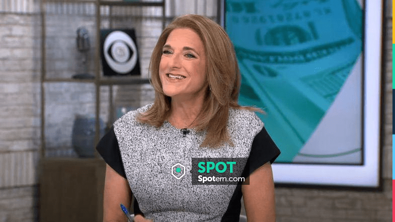 Antonio Berardi Patterned Midi Dress worn by Jill Schlesinger as seen ...