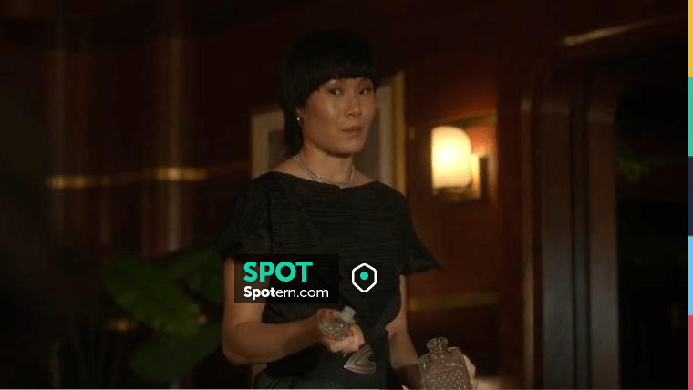 Pleats Please Issey Miyake Try Angle Pleated Midi-Dress worn by Eleanor ...