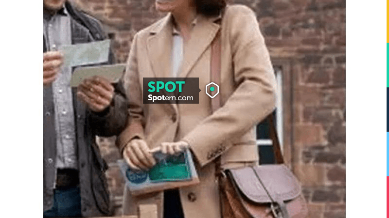 WomenBrownWoolCoat of Lily (Erica Durance) in A Scottish Love Scheme ...