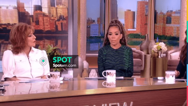 Cinq a Sept Holly Ruffle Faux Leather Jacket worn by Joy Behar as seen ...