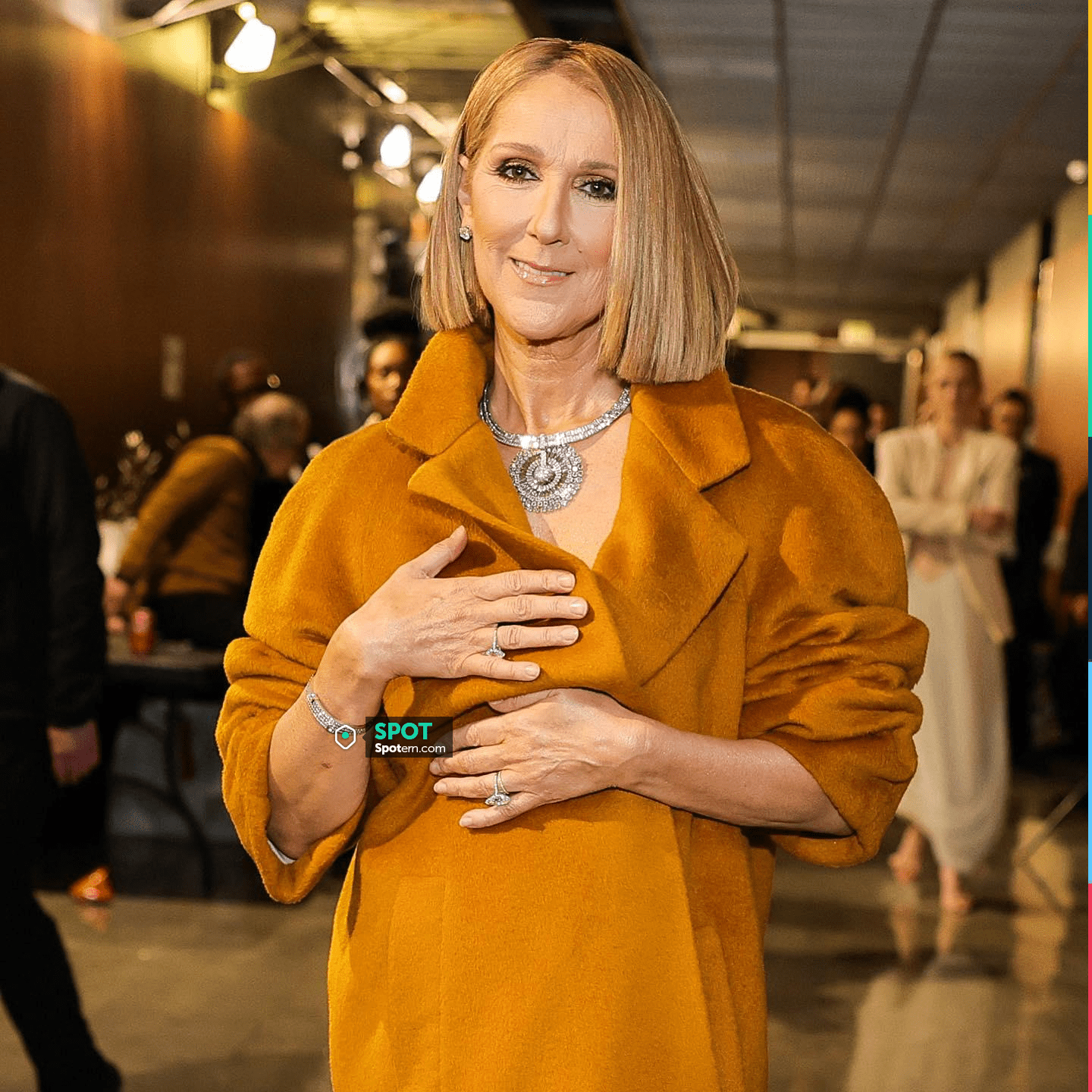 Tiffany & Co. Edge Multi Row Bypass Bracelet worn by Celine Dion at ...