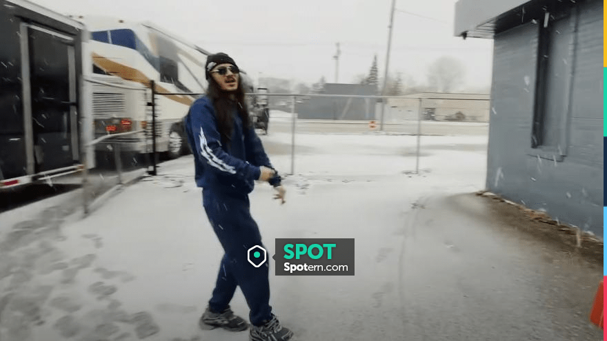 Eric Emanuel Navy Opal Blue & Grey EE Sweatpants worn by BabyTron in ...