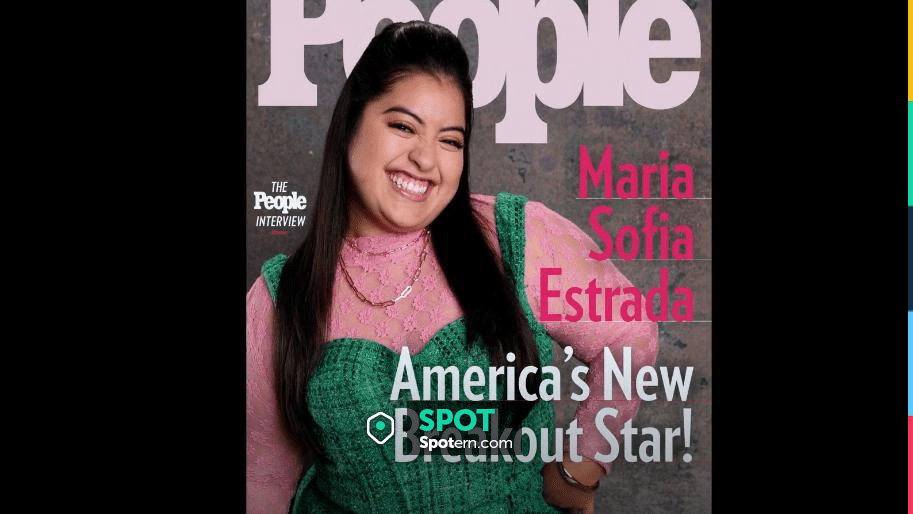 Aqua x Maeve Reilly Tweed Bustier Top worn by Maria Sofia Estrada (Keyla Monterroso Mejia) as ...